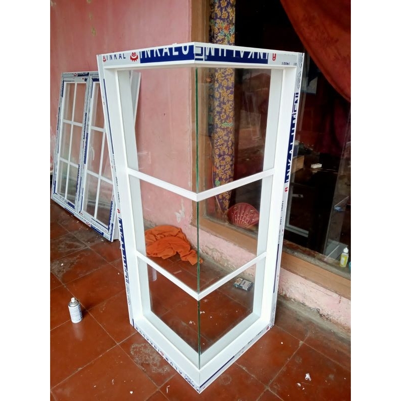 Jual kusen kaca mati untuk sudut rumah, kusen kaca mati sudut ukuran ...