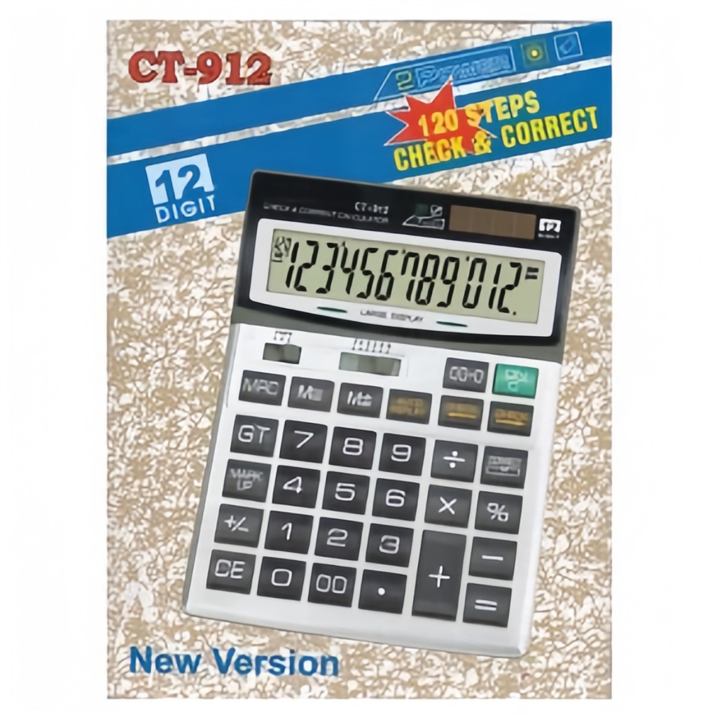 Jual Kalkulator 12 Digit CT-912 Check & Correct Calculator Desktop - New Version | Shopee Indonesia