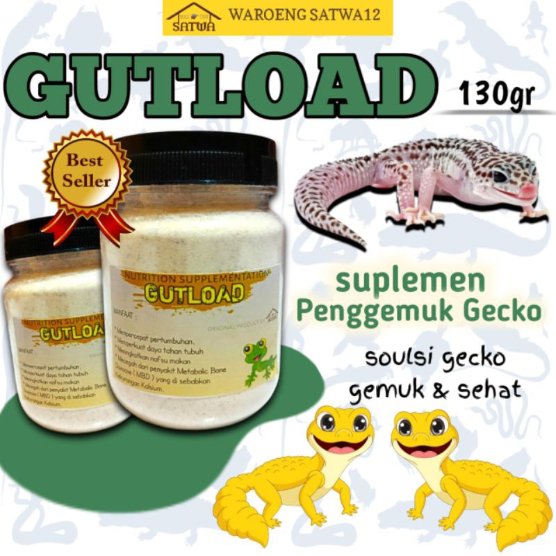 Jual (130GR) GUTLOAD PAKAN SUPLEMEN JANGKRIK MAKANAN KECOA DUBIA ...