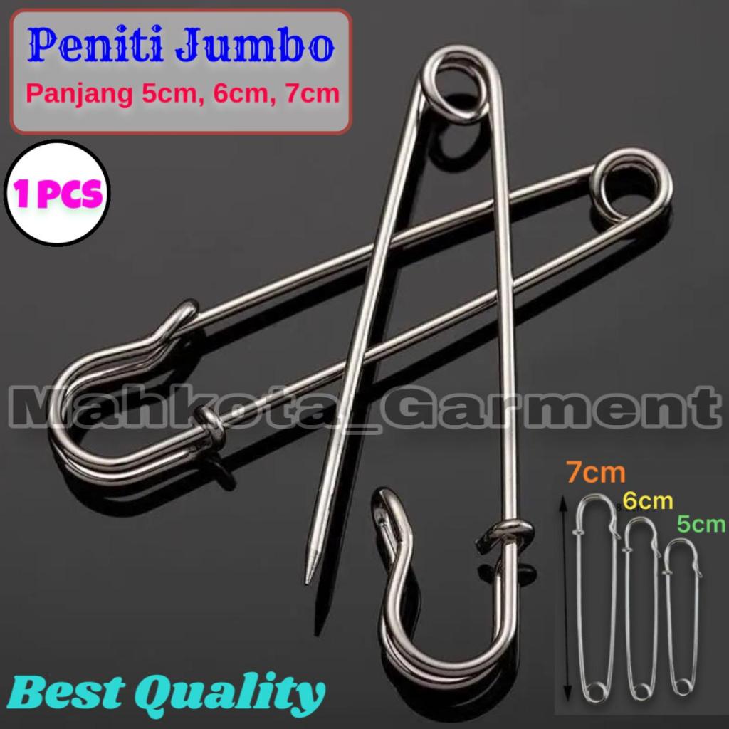 Jual 1 Pcs | Peniti Besar Jumbo Panjang 5cm 6cm 7cm | Aksesoris pakaian ...