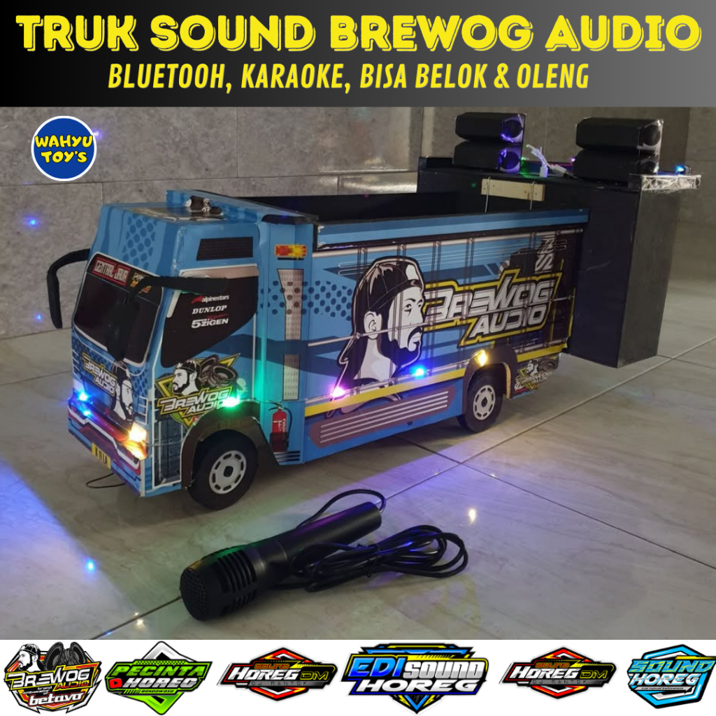 Jual Miniatur Truk Oleng Sound system Bluetooh | Miniatur Truk Horeg ...