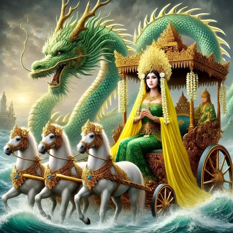 Jual Lukisan Cetak, NYI RORO KIDUL, Ukuran JUMBO, 100x70cm & 150x100cm ...