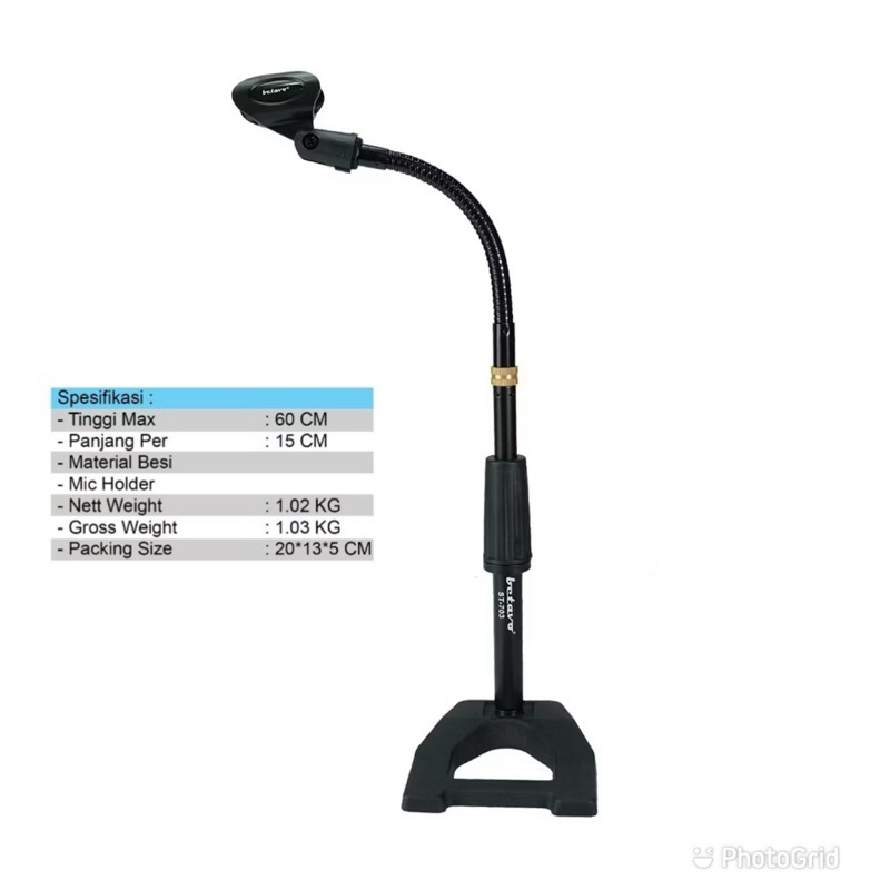 Jual Stand microphone / Tiang mic duduk meja Betavo 703 | Shopee Indonesia