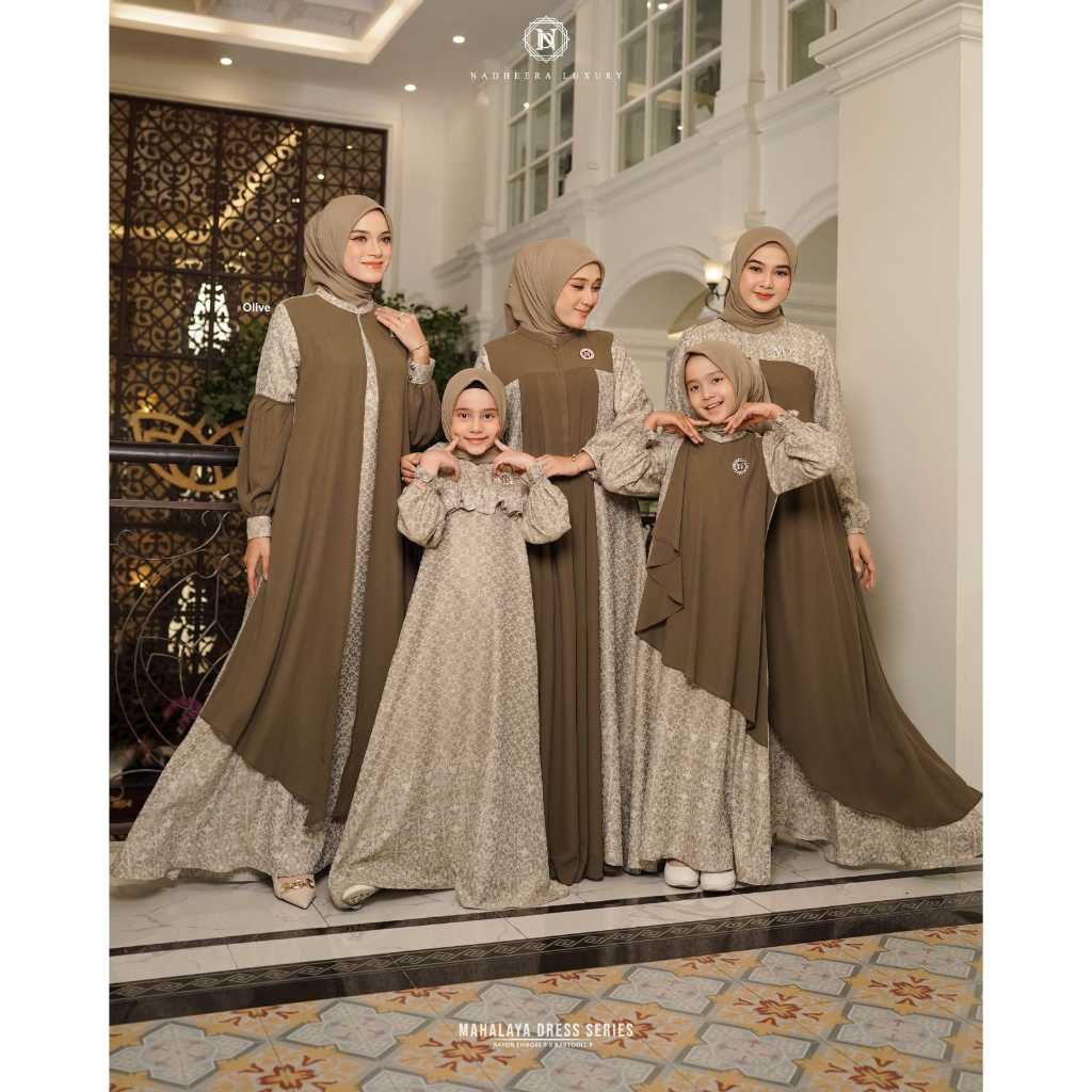 Jual SARIMBIT 2025 // MAHALAYA FAMSET (OLIVE) NADHEERA LUXURY // FAMSET NADHEERA LUXURY // gamis ...