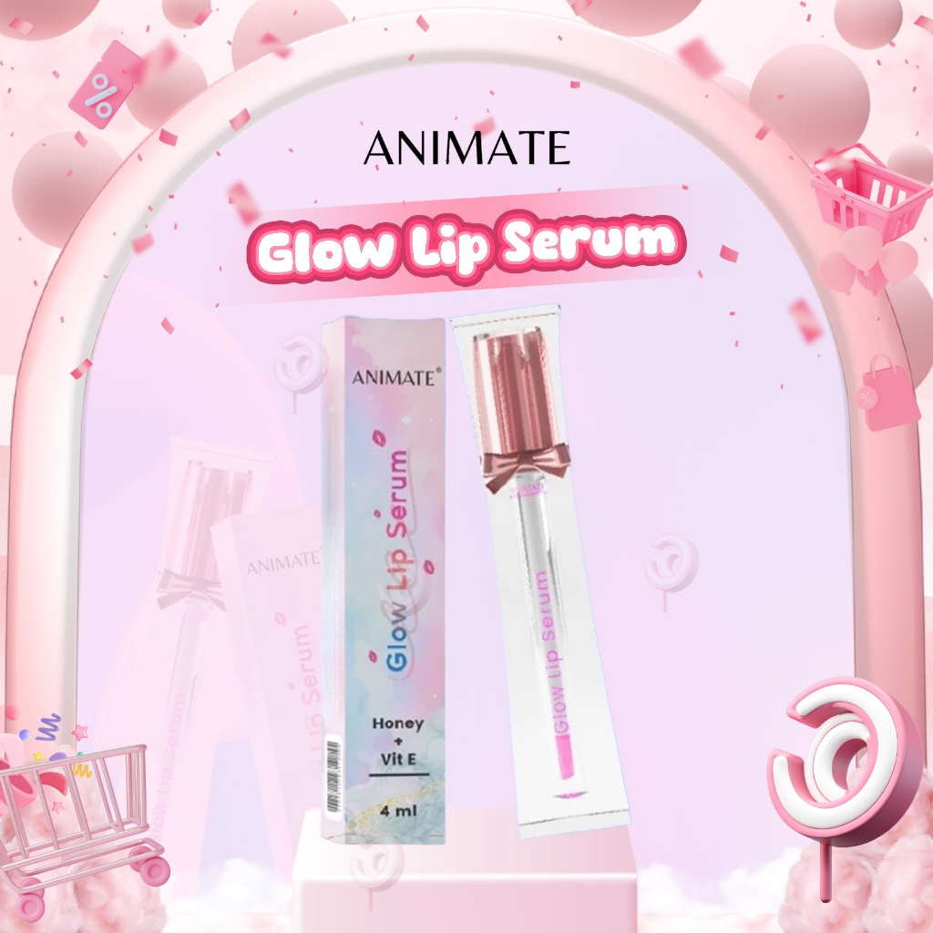 Jual ANIMATE - GLOW LIP SERUM ( 4 ml ) - Lip Serum Melembabkan Merawat ...