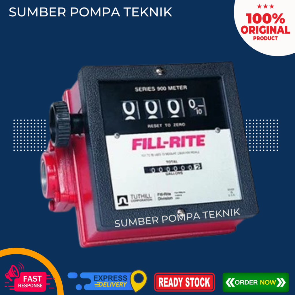 Jual FLOWMETER SOLAR 1' 4DIGIT SERIES 900 FLOW METER FILL RITE 1inch ...