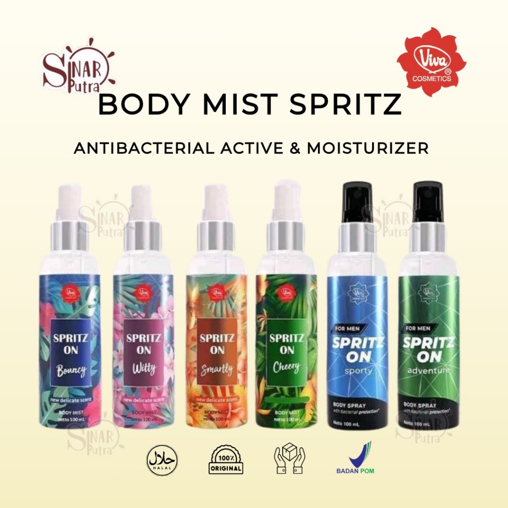 Jual Viva Body Mist Spritz On For Women with Antibacterial Active ...