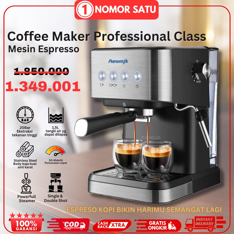 Jual Mesin Kopi Otomatis Espresso 20 Bar Coffe Maker Profesional ...