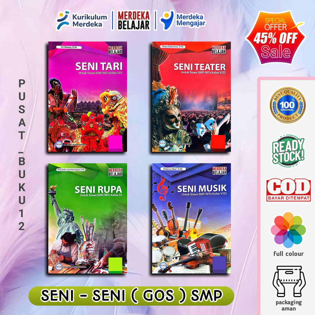 Jual Buku Siswa Pendamping SENI : Rupa,Musik,Tari,Teater Kelas 7,8,9 SMP Kurikulum Merdeka ...