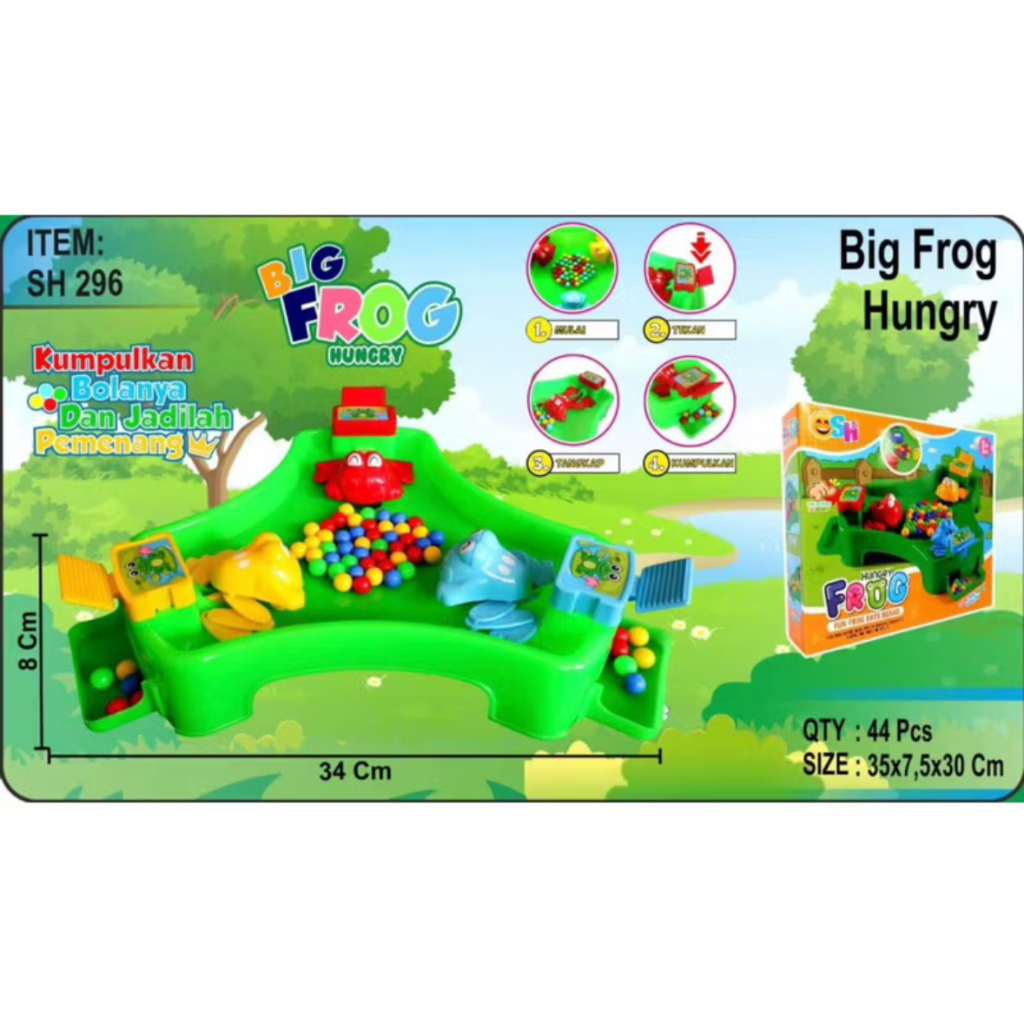 Jual Mainan Kodok Katak Makan Bola / Hungry Little Frogs / Mainan Anak ...