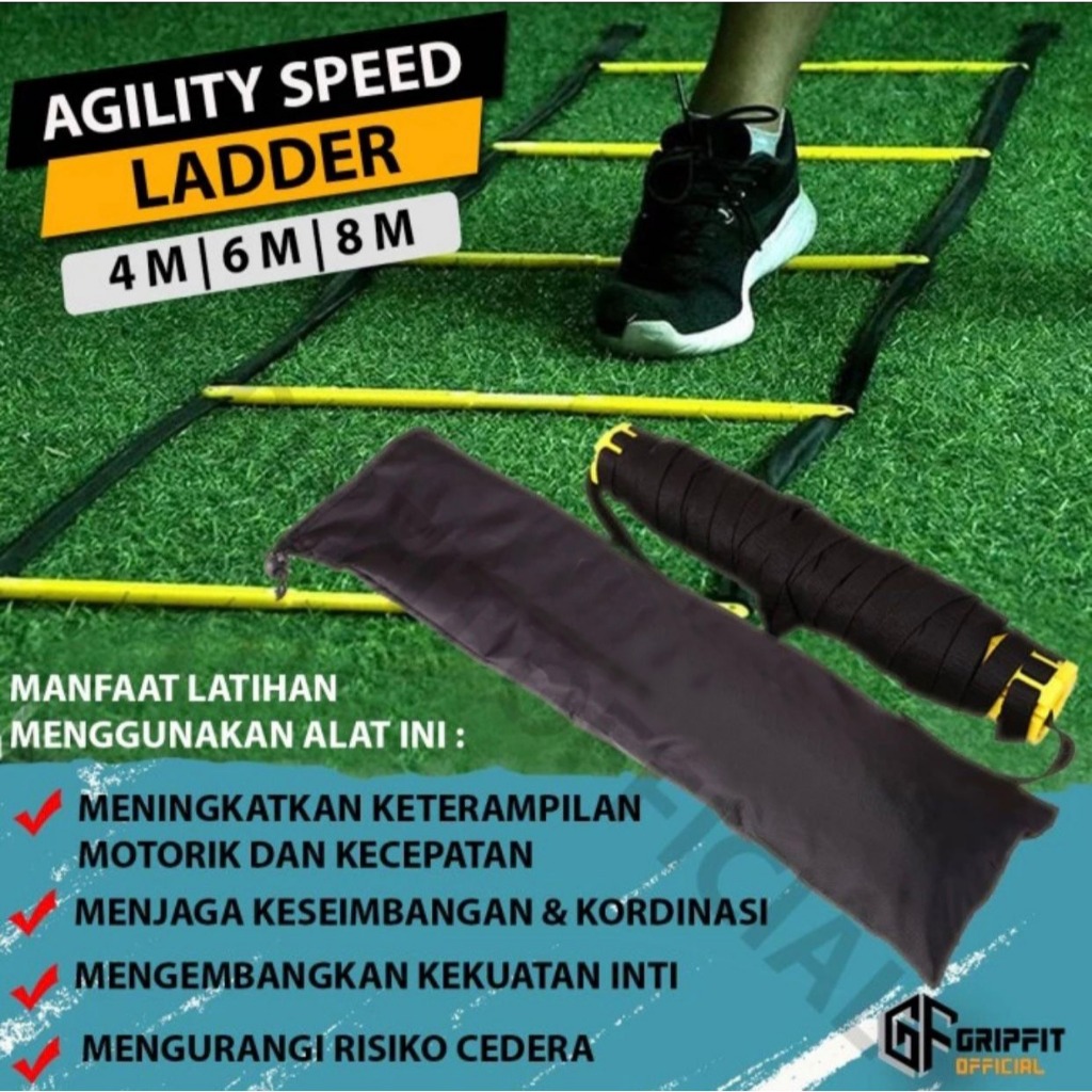 Jual Agility SPEED LADDER ALAT TANGGA LATIH KETANGKISAN SPEEDS 4 Meter ...