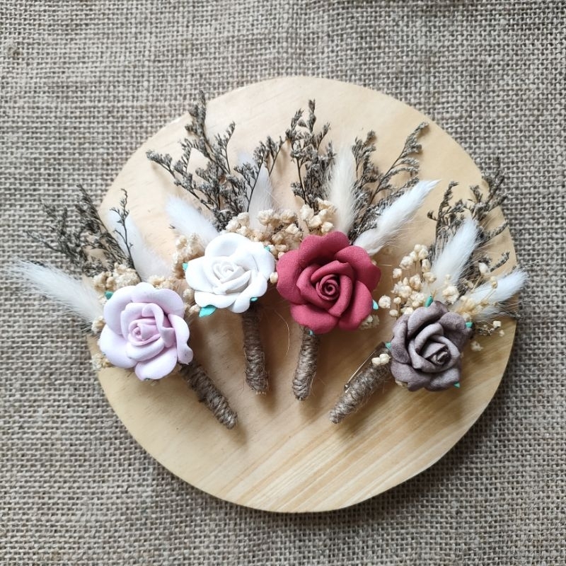 Jual Corsage pin jas pria bunga jas pengantin | Shopee Indonesia