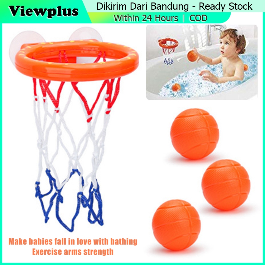 Jual Mainan Basket Anak Bayi Papan Basket Mini Dinding Tempel dengan 3 ...