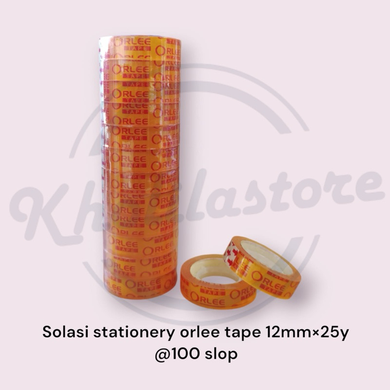 Jual (1 slop) Isolasi Bening Orlee Tebal 12 mm x 25 yard | Shopee Indonesia