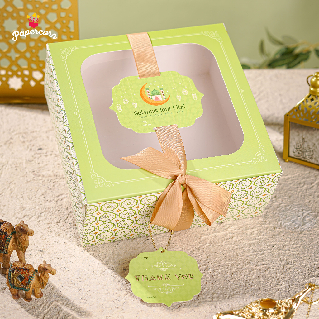 Jual 10 pcs Box Cake Lebaran Idul Fitri - MIKA SMALL uk 20.8x20.8x08 cm ...