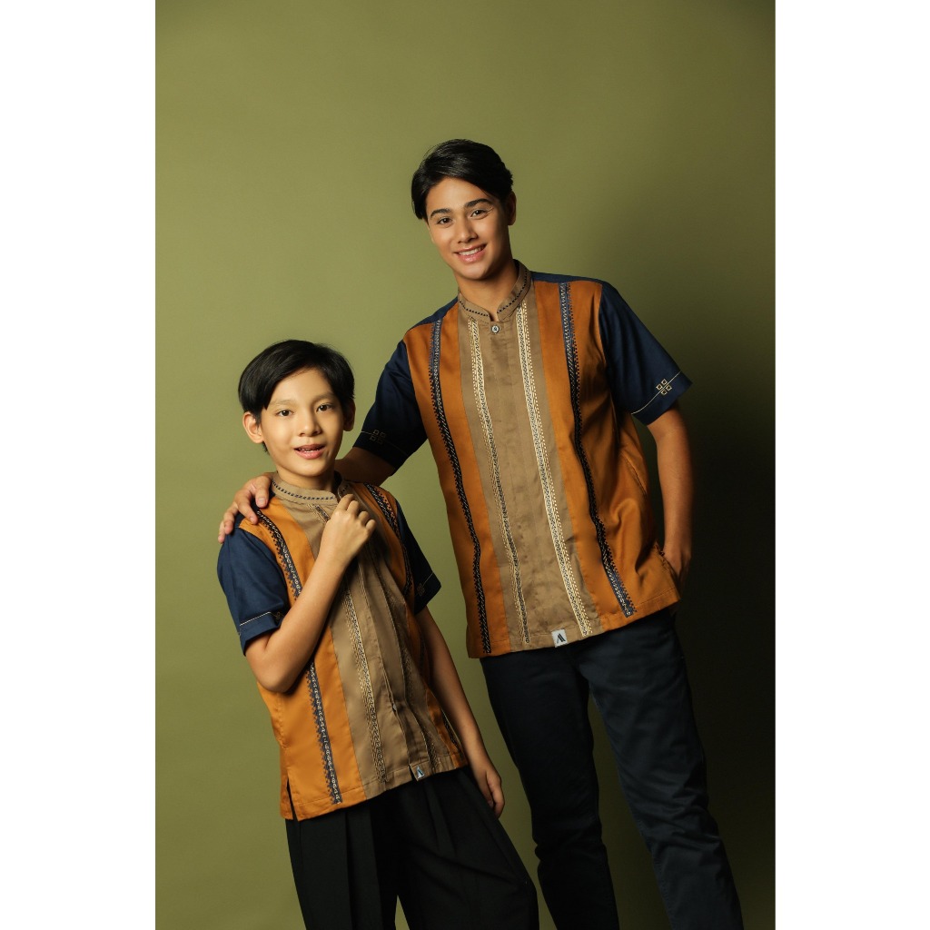 Jual BAJU KOKO ALACHWAN ARMAIN GOLD MIX BIEGE / EMAS MIX CREAM TANGAN ...