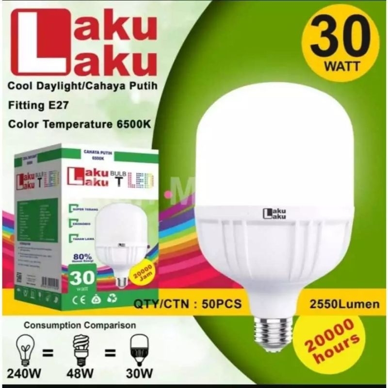 Jual Lampu Capsule LED BULD 30Watt tipe 30 Laku Laku Cahaya Putih ...