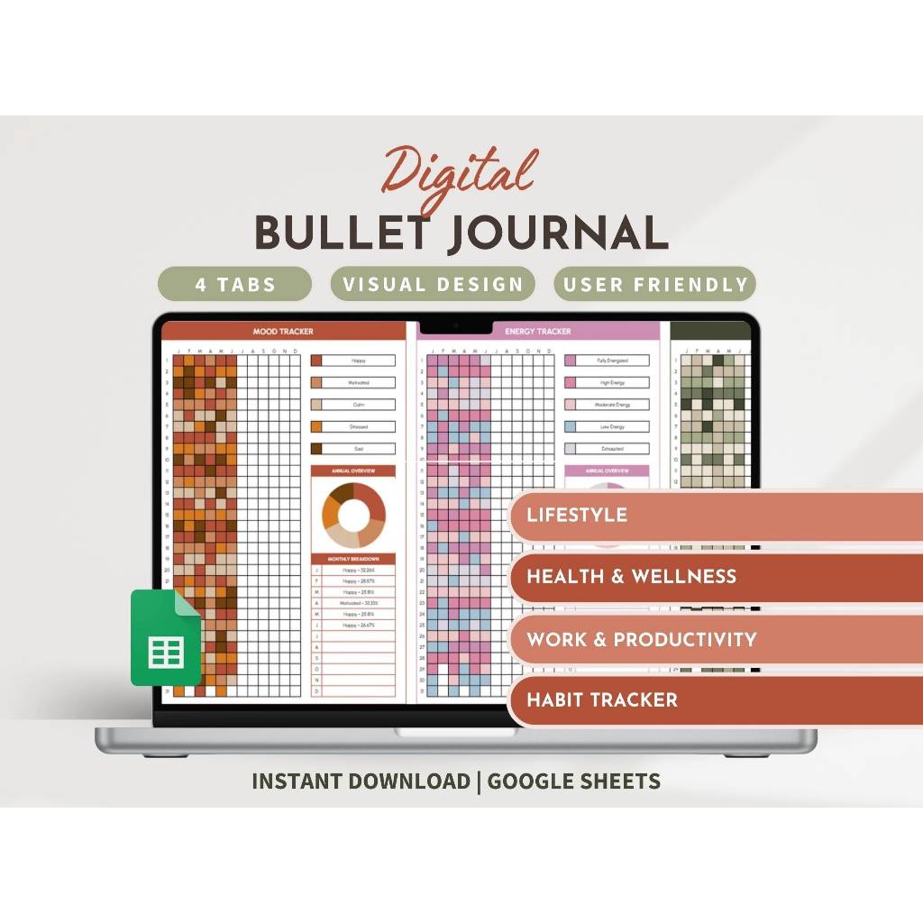 Jual BUJO Journal Digital Pixel Planner Bullet Journal Habit Tracker ...