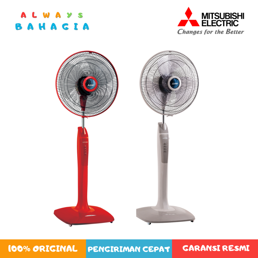 Jual Mitsubishi LV-16GA GY/RD Stand Fan 16 Inch | Shopee Indonesia
