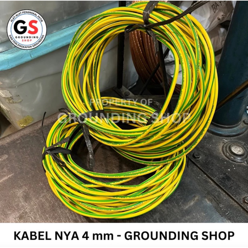 Jual Kabel NYA 4 mm Kuning Hijau (Harga per Meter) / Kabel Grounding ...