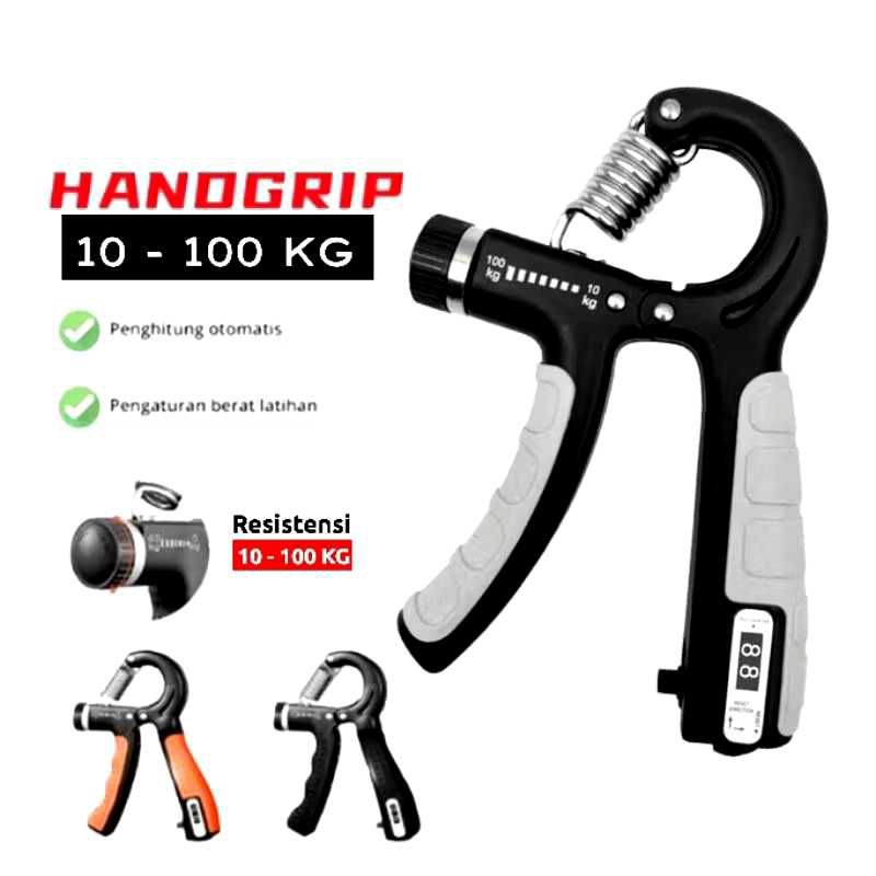Jual Alat Olah Raga Otot Tangan Handgrip 10-100 kg Dengan Penghitung ...
