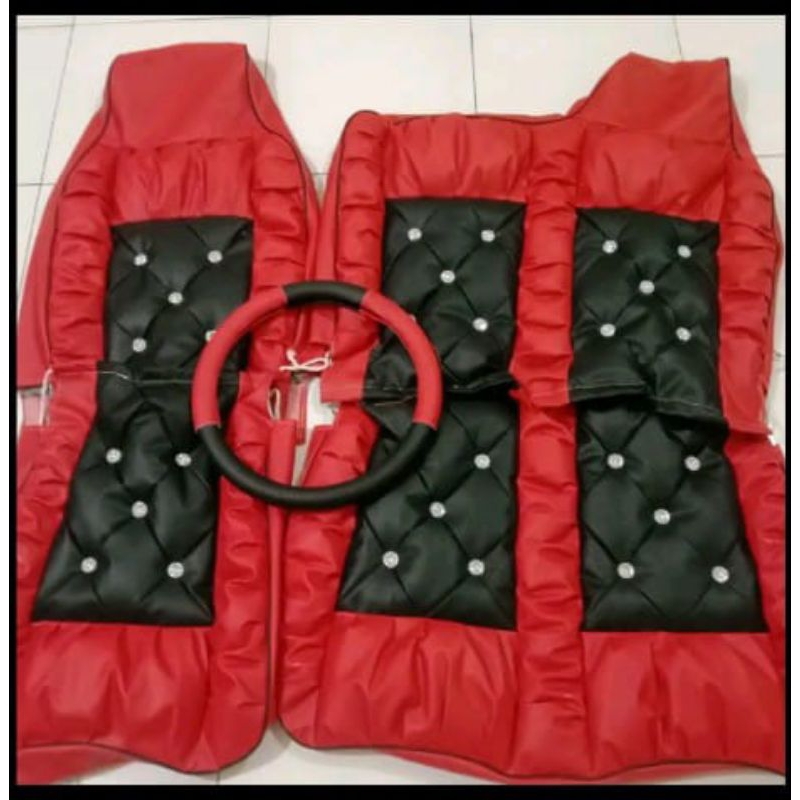 Jual sarung jok motif sofa kancing buat mobil truk,canter,Dyna,ragasa ...