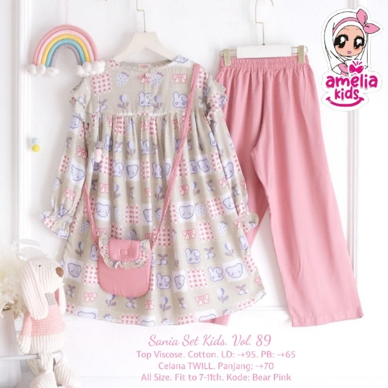 Jual (( ONE SET ANAK GRATIS TAS )) SANIA HAZEL SET KIDS VOL 95 PREMIUM ...