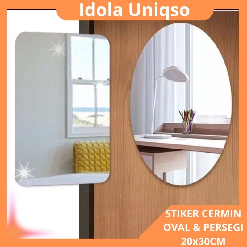 Jual Stiker Cermin Oval 20x30cm Stiker Cermin Persegi 27x42cm Stiker ...