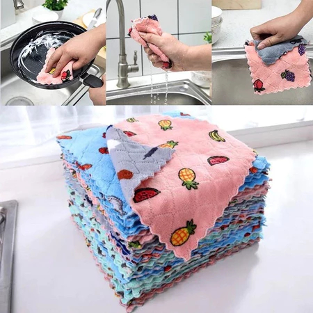 Jual Kain Lap Dapur Cuci Piring Microfiber Besar Tebal Anti Minyak Lap ...