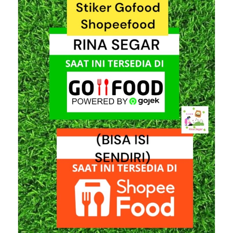 Jual Stiker Vynil Online Food Saat Ini Tersedia Di Gofood Shopee Stiker ...