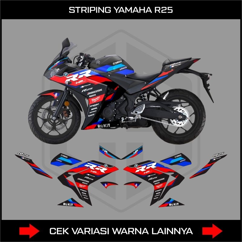 Jual Striping Stiker Motor R25 Livery Bmw Hp4 / Sticker Decal Yamaha ...