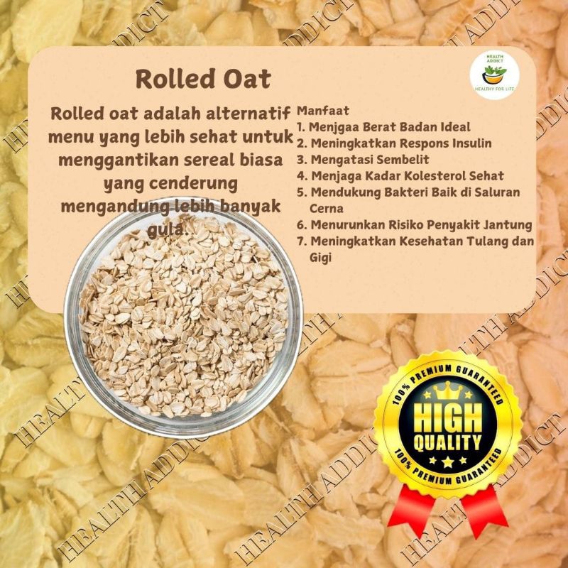 Jual Premium Rolled Oat Repack 200 Gram | Shopee Indonesia