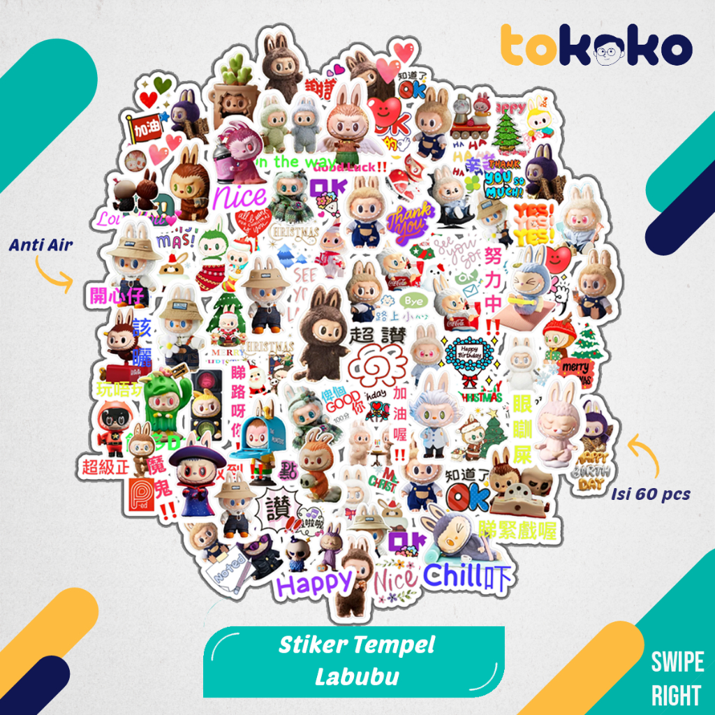 Jual Stiker Cutting Labubu Boneka Lucu Anime Kartun Film Paper Vinyl ...