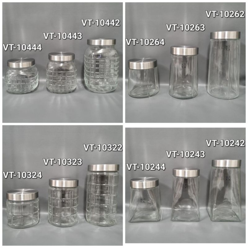 Jual Vita Stoples Toples Kaca Bahan Kaca Tebal Tutup Putar Stainless ...