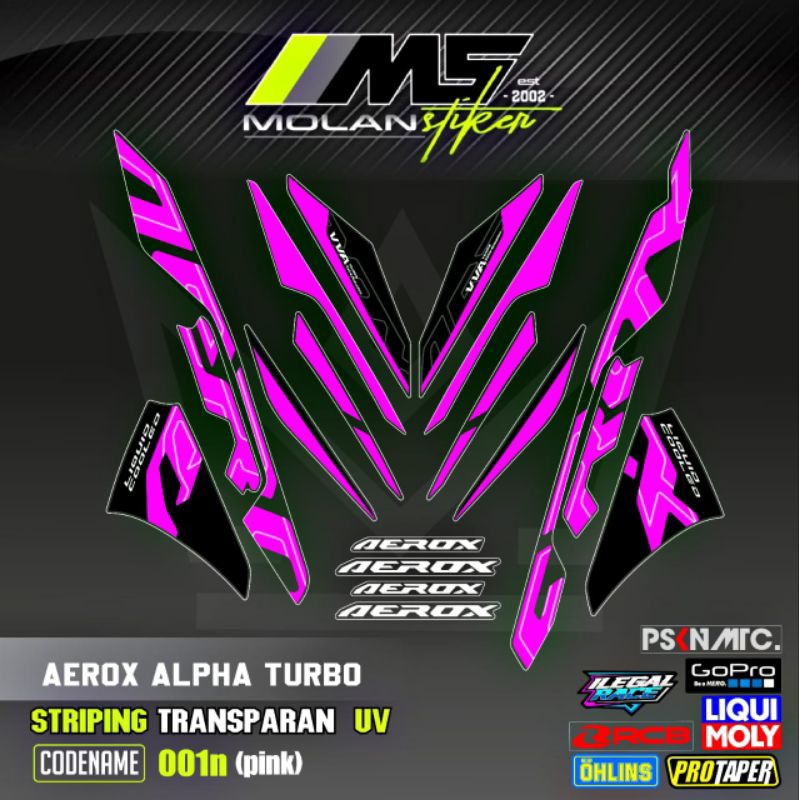 Jual Decal Sticker Striping Variasi Transparan Uv Aerox Alpha Aerox ...
