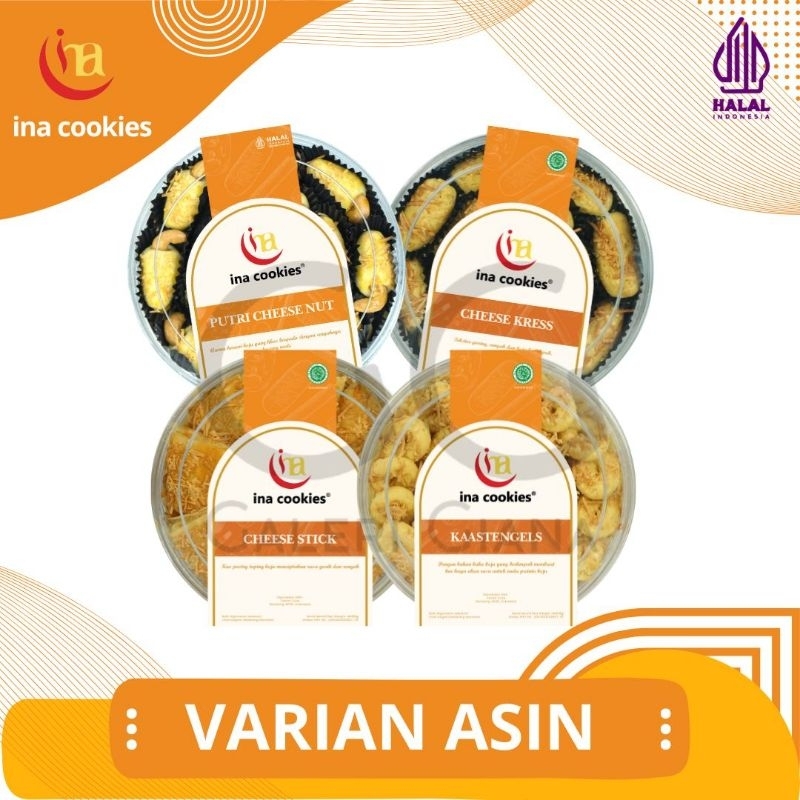 Jual Ina Cookies Kue Kering Varian Asin - Keju (Pengiriman Ojek Online ...