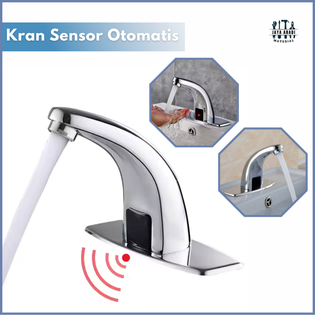 Jual [JAM] Kran Air Sensor Otomatis Stainless / Touchless Sink Faucet ...