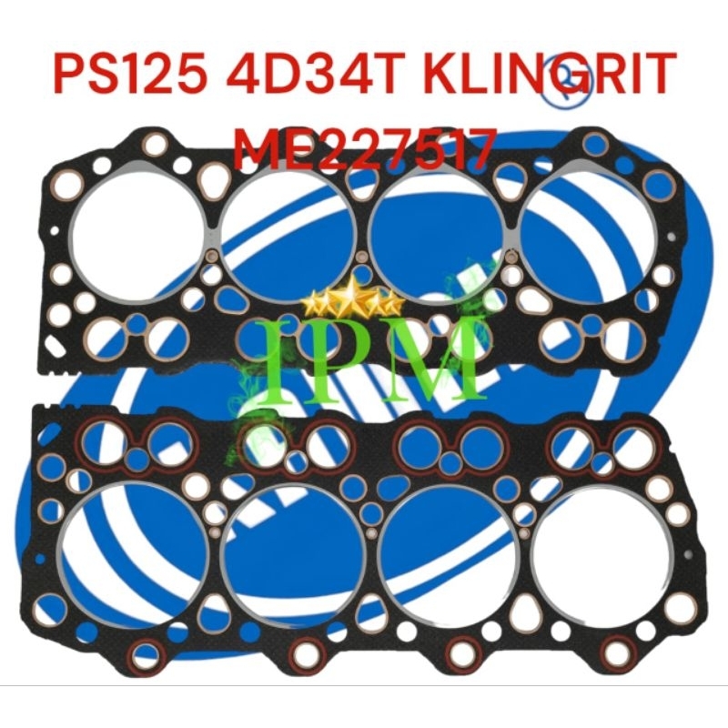 Jual PAKING HEAD GASKET HEAD CANTER PS125TURBO 4D34T KLINGRIT ME227517 ...