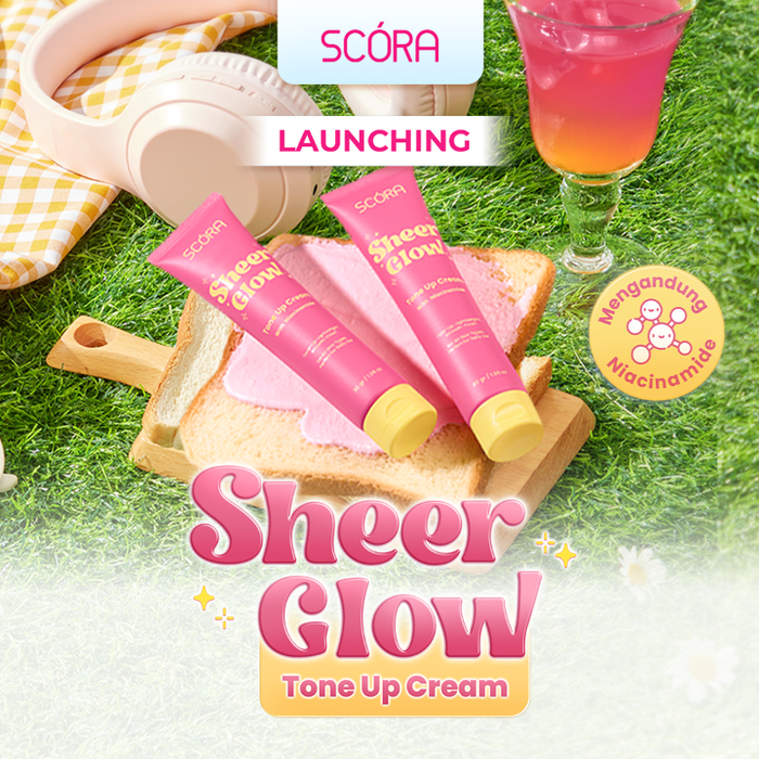 Jual NEW LAUNCH SCORA Sheer Glow Tone Up Cream 30 Gr | Shopee Indonesia