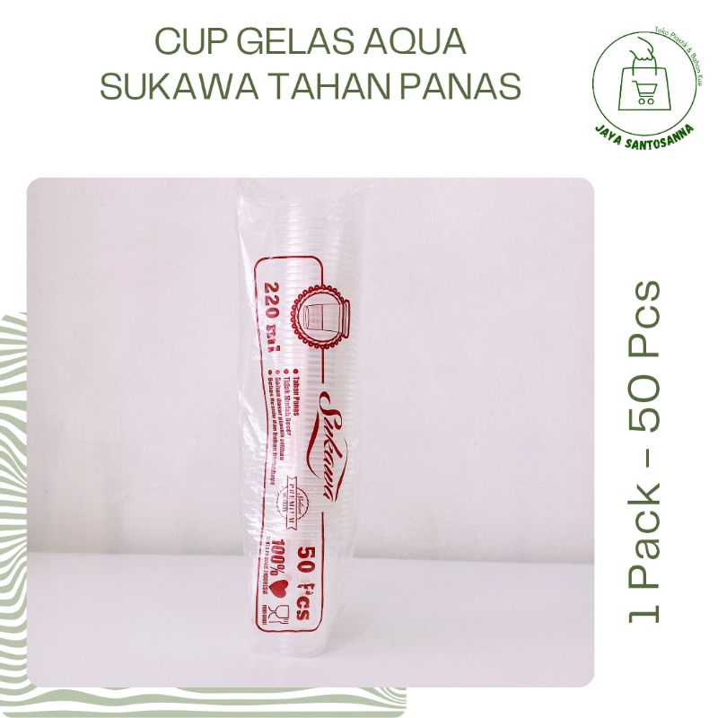 Jual Gelas Plastik Cup Aqua | Isi 50 Pcs | Shopee Indonesia