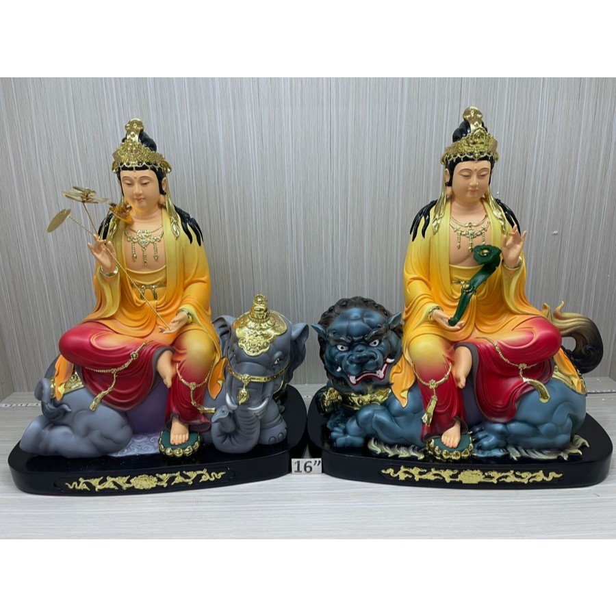 Jual patung Dewi manjusri Wen Su Pu Sa / Pu Xian Pu Sa - resin fiber ...