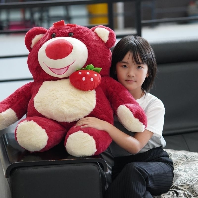 Jual BONEKA LOTSO BEAR STRAWBERRY 60 CM SUDAH SNI | Shopee Indonesia