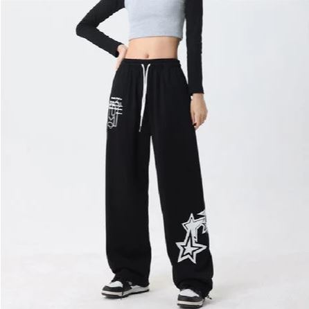 Jual Letter Star Printing Design Sweatpants Oversize Bawahan Celana ...
