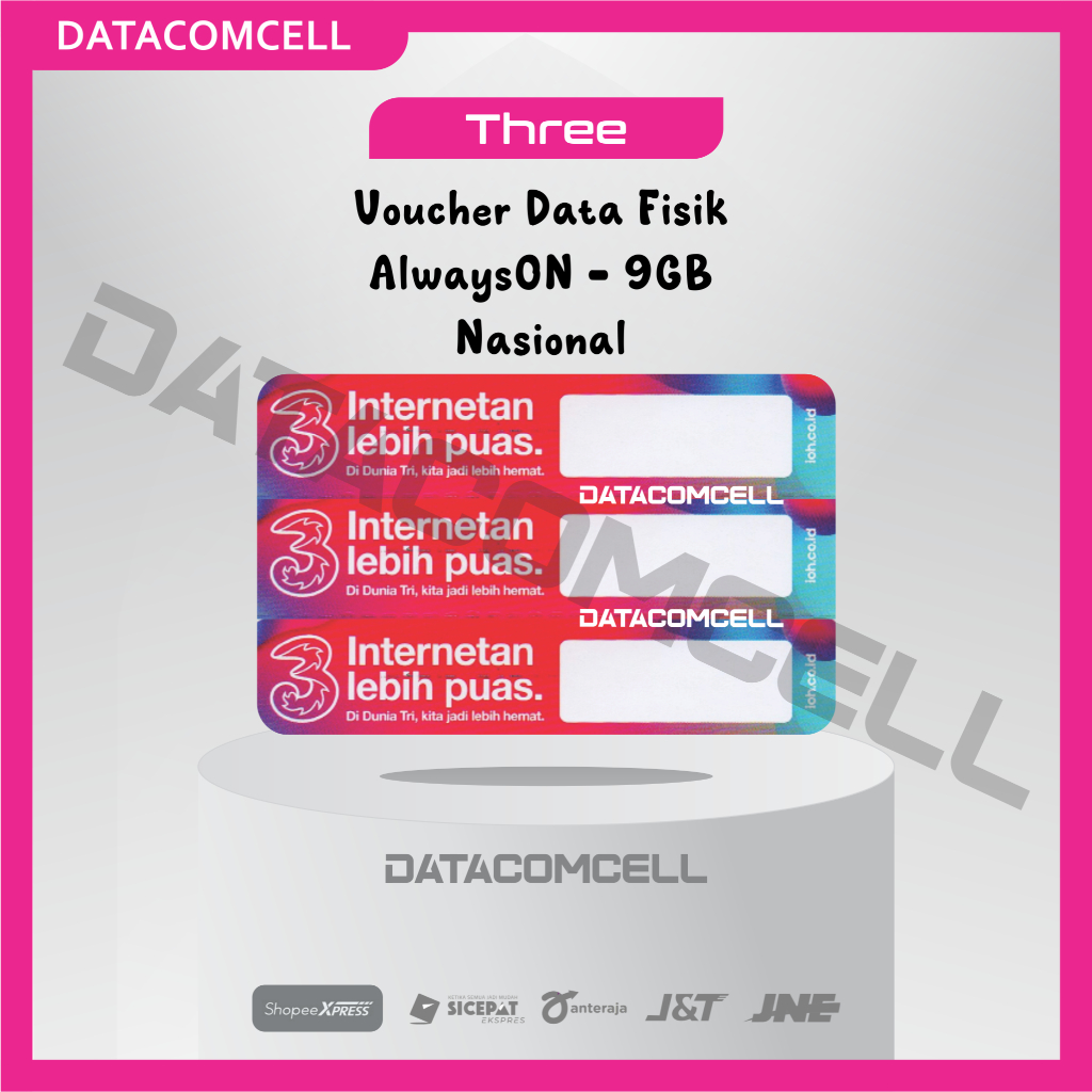 Jual VOUCHER TRI THREE NASIONAL - AON 9GB | Shopee Indonesia