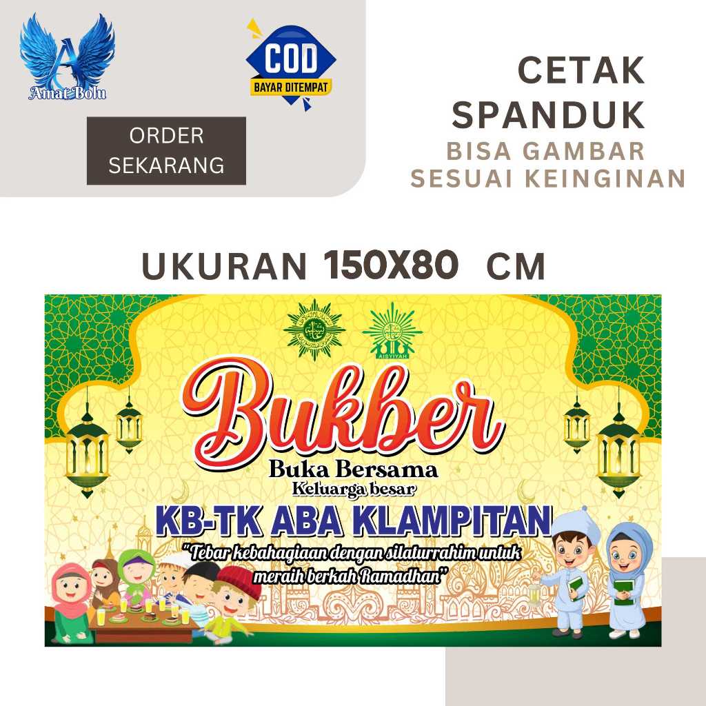 Jual Cetak Spanduk Banner Bukber Antar TK Costom Desain | Shopee Indonesia