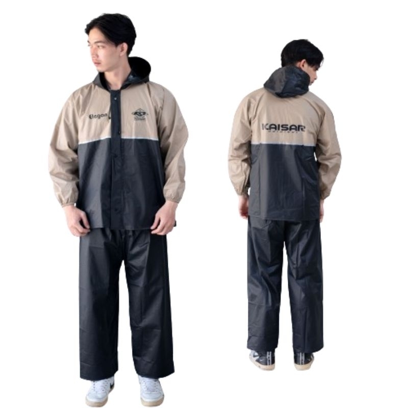 Jual Jas Hujan Setelan Pria Wanita Dewasa FULL SEAL PRESS bahan PVC 0,25 Tebal Elastis Anti ...