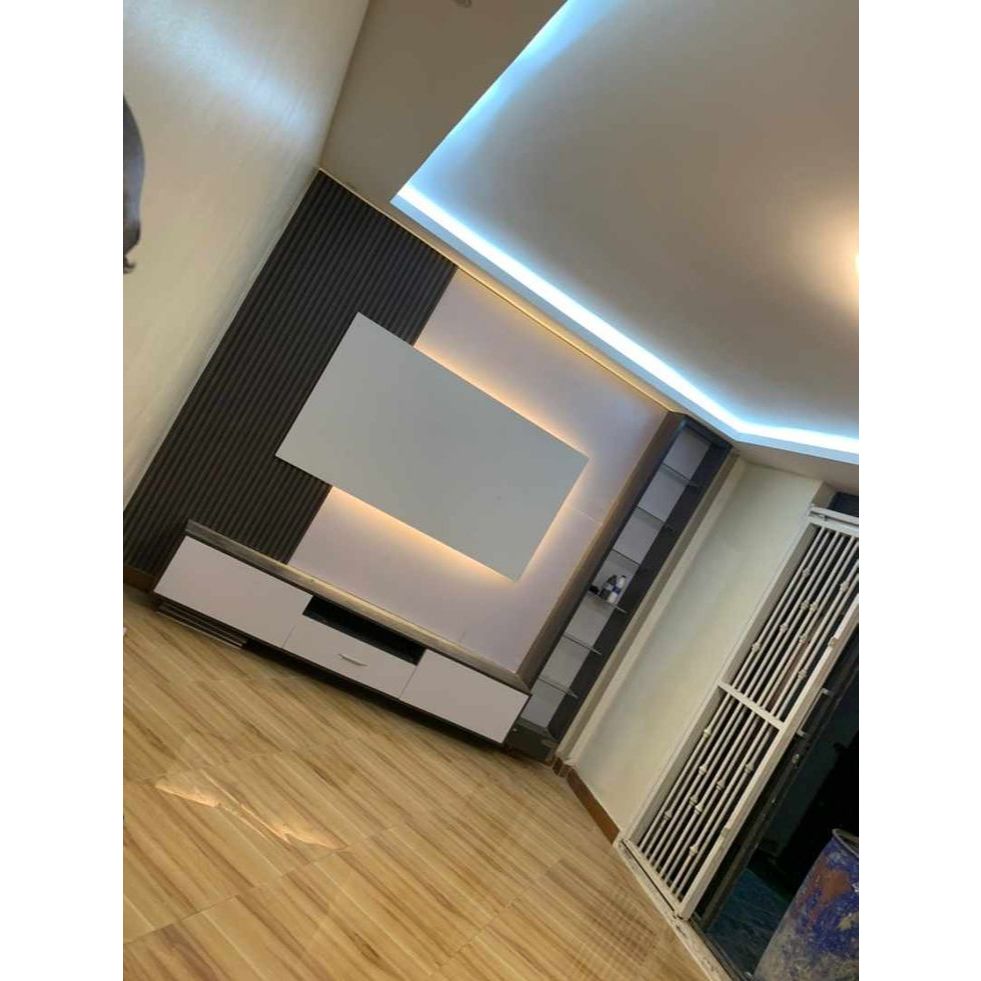 Jual backdrop tv minimalis bahan blok minto finishing ful hpl | Shopee ...