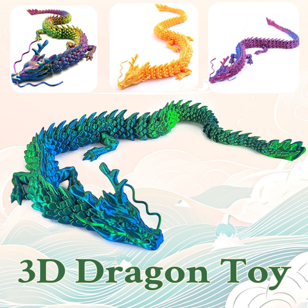 Jual 3D Articulated Dragon Toy Action Figure Naga Flexibel Naga Mainan ...
