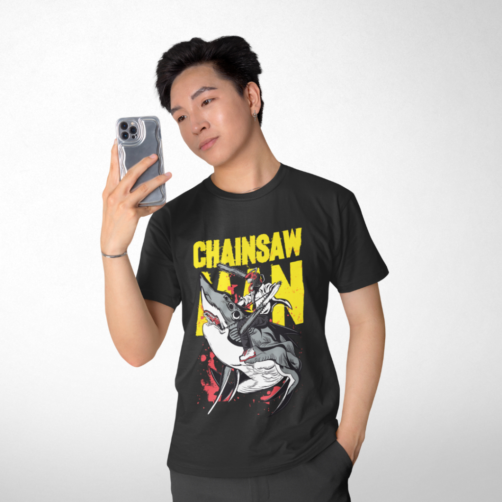 Jual Chainsaw Man & Beam - Chainsaw Man | Baju Kaos Anime Z010 | Shopee ...