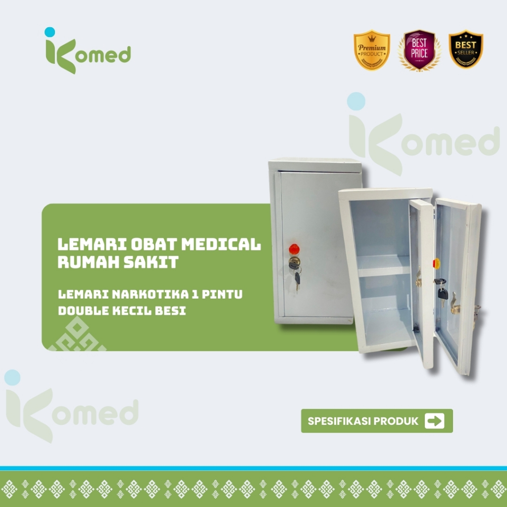 Jual Lemari Obat medical Rumah Sakit | Narkotika Mini 1 Pintu Double ...